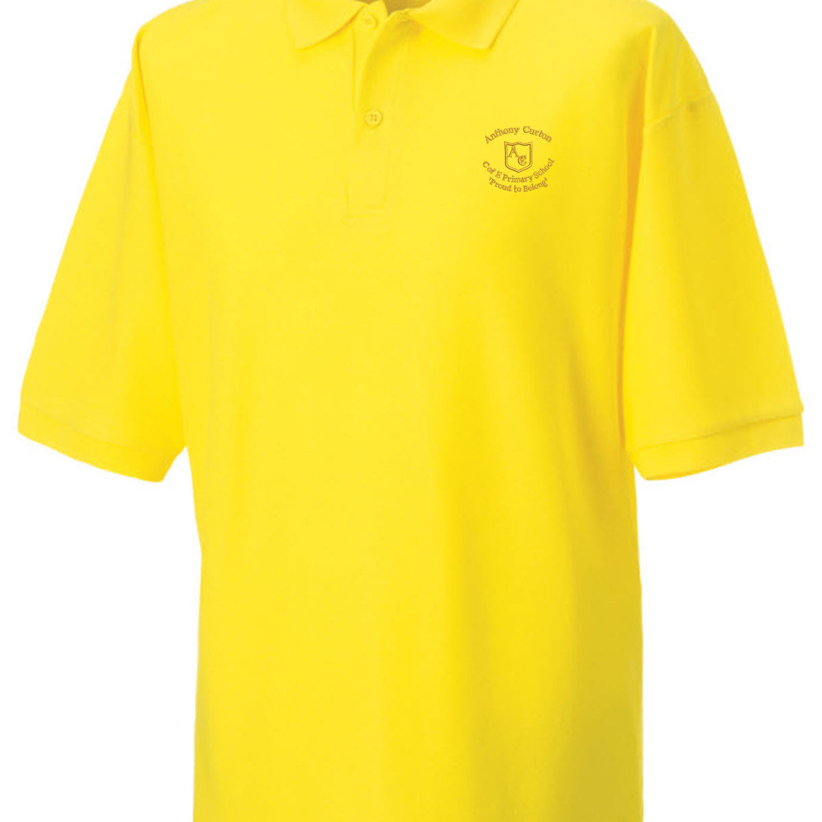 Anthony Curton CE Primary Polo Yellow – Total Clothing
